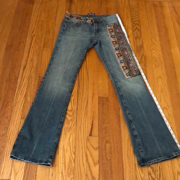 Sk Jeans | Jeans | Vintage Flare Jeans With Jeweled Trim | Poshmark